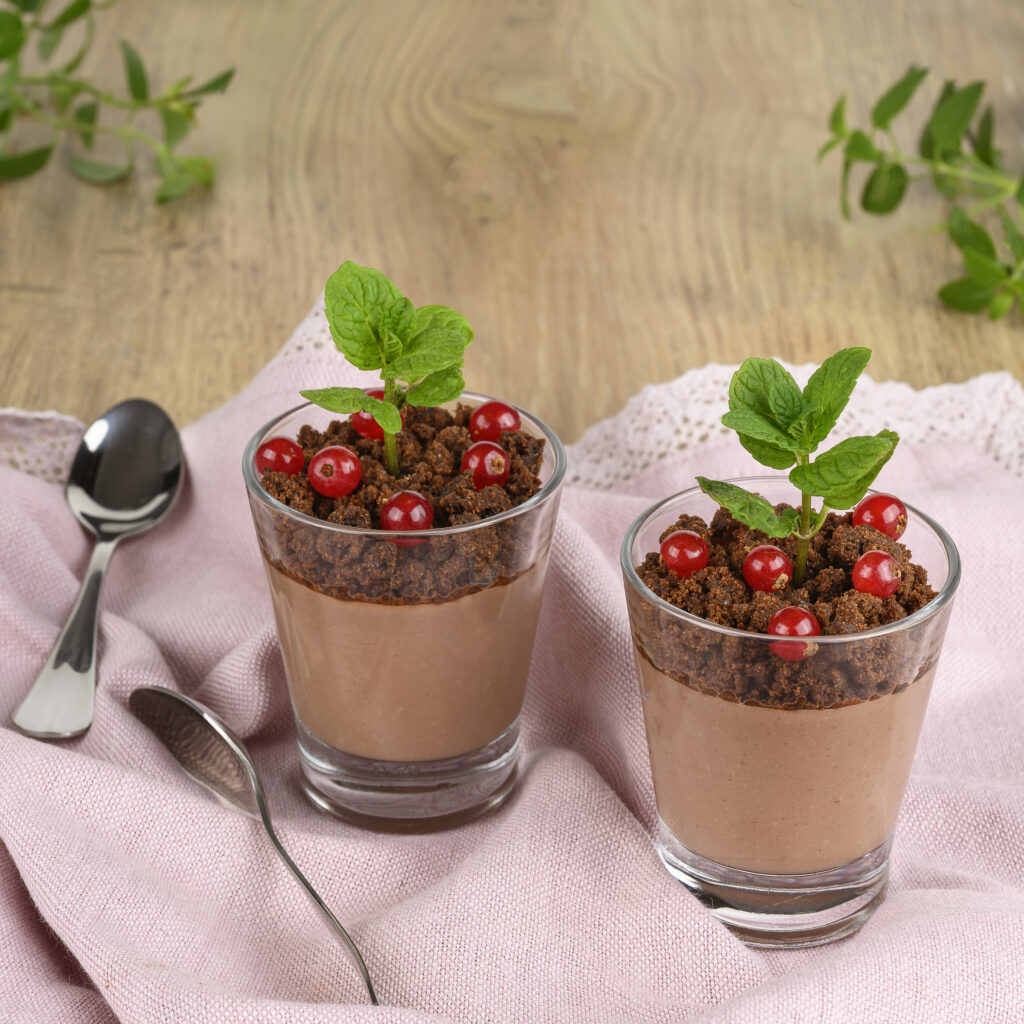 Pots de Crème au Chocolat & Groseilles - Condifa